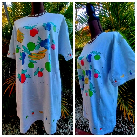 Koret | Tops | Vintage Koret Francisca Embroidered Fruits Scoop Neck ...